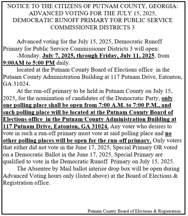 Past Election Results and Notices – Putnam County Board of Elections ...